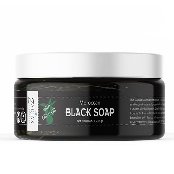 Beldi Moroccan Black Soap - 100% Natural, Olive Oil Based, Unscented ...