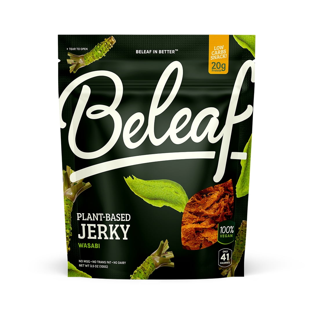Beleaf Plant-Based Jerky, High-Protein Vegan Snack 3.5oz - Walmart.com