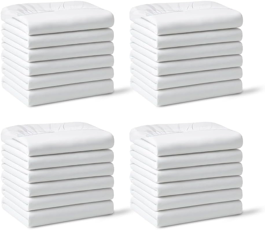 Belem Full Size Fitted Sheets - Pack of 24 - Shrinkage & Fade Resistant ...