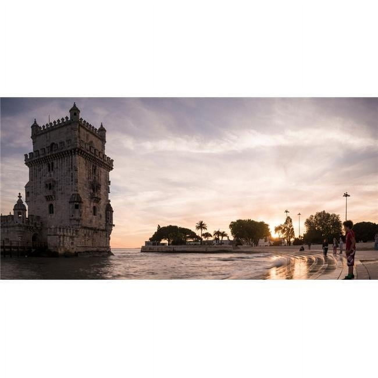 Belem Tower At Dusk Lisbon Portugal Poster Print - 6 x 12 - Walmart.com