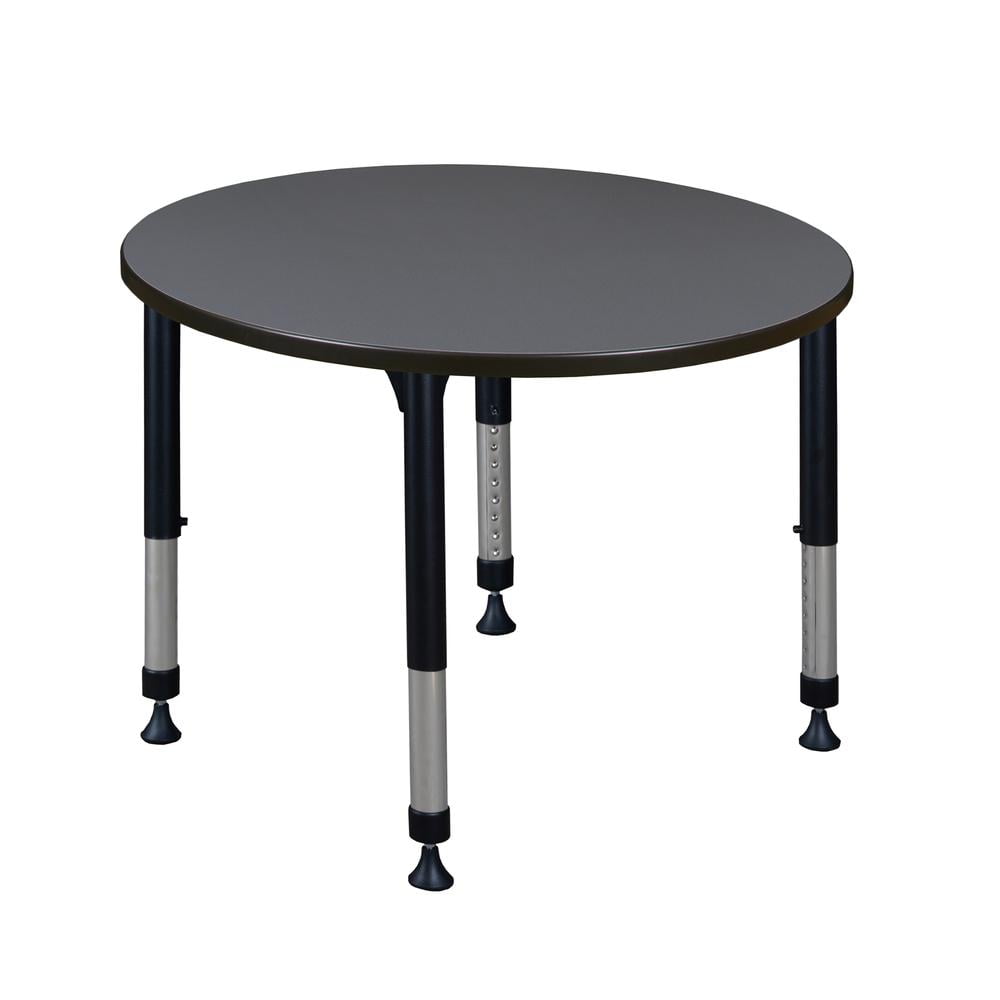 Belen Kox Kee 42" Round Height Adjustable Classroom Table - Grey ...