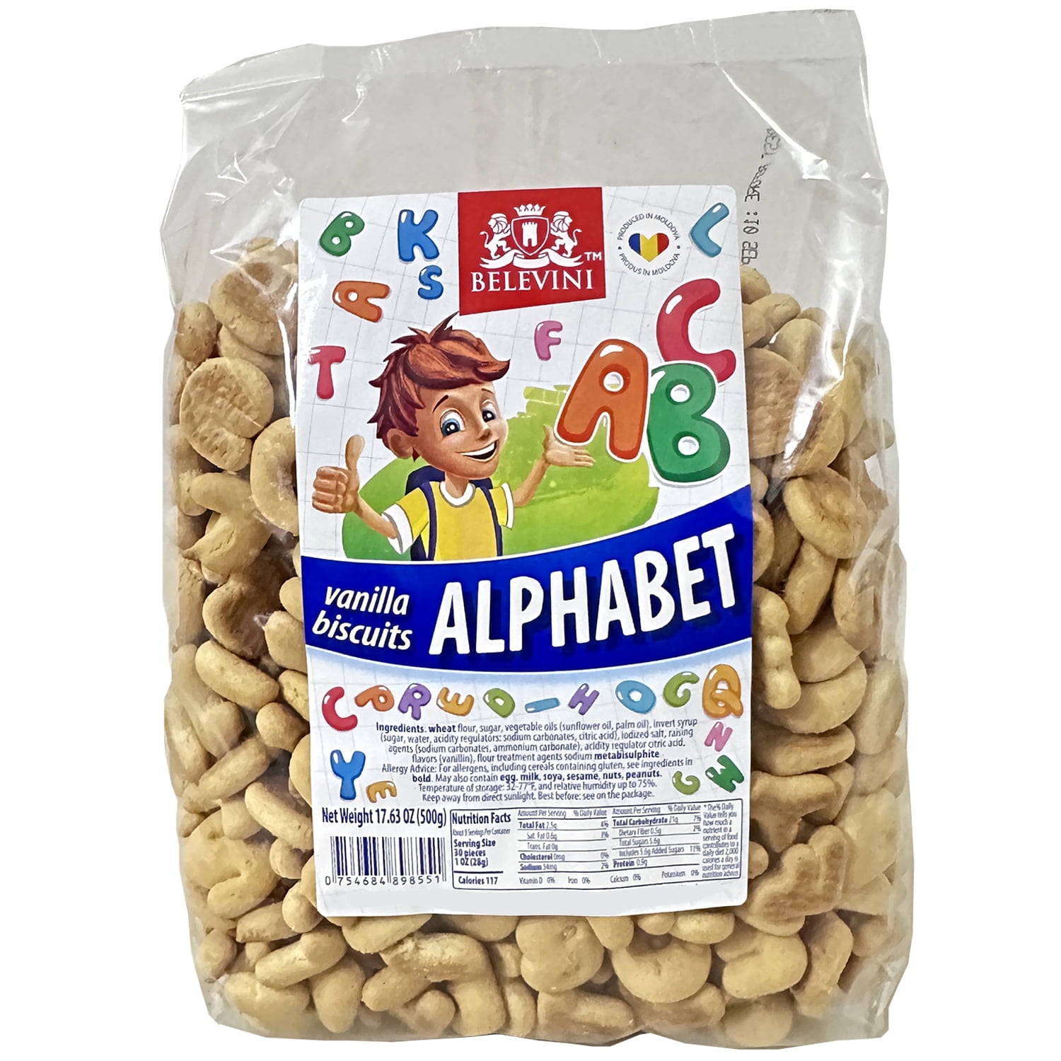 Belevini ABC Alphabet Vanilla Biscuits - 17.63 oz - Walmart.com