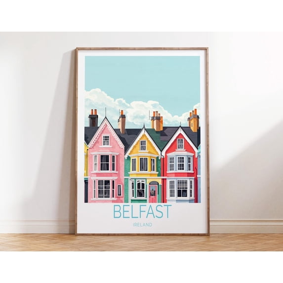 Belfast Ireland Northern Ireland City Wall Art, Unframed Paper Print ...