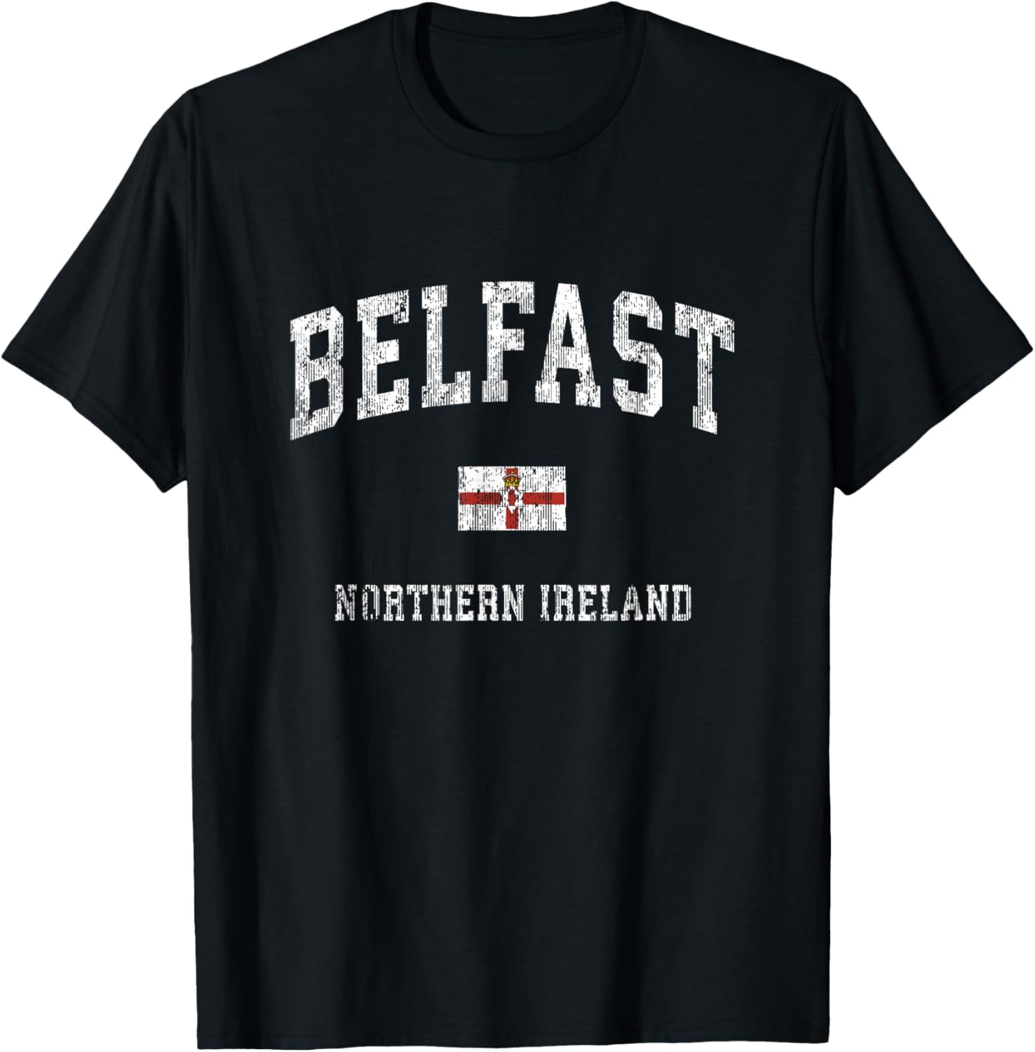 Belfast Northern Ireland Vintage Athletic Sports Design T-Shirt ...