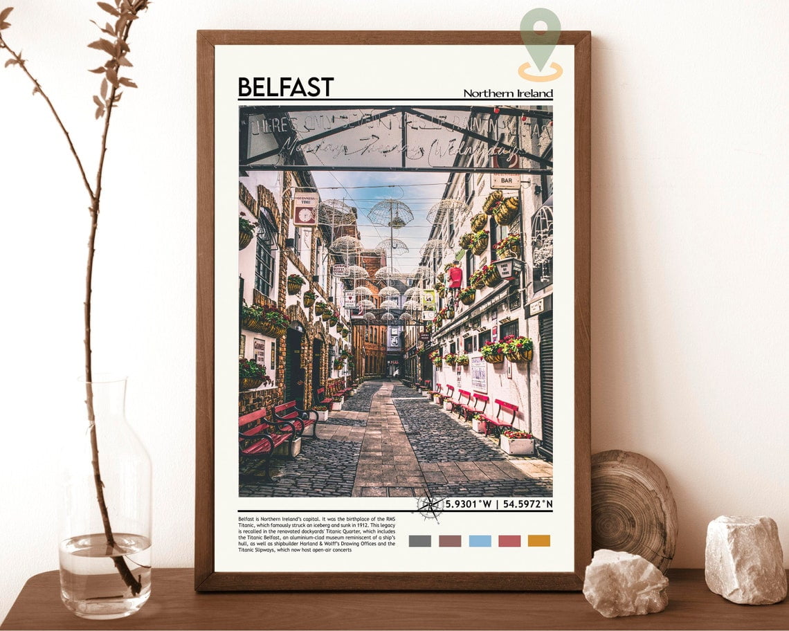 Belfast Print, Belfast Poster, Belfast Wall Art, Belfast Travel ...