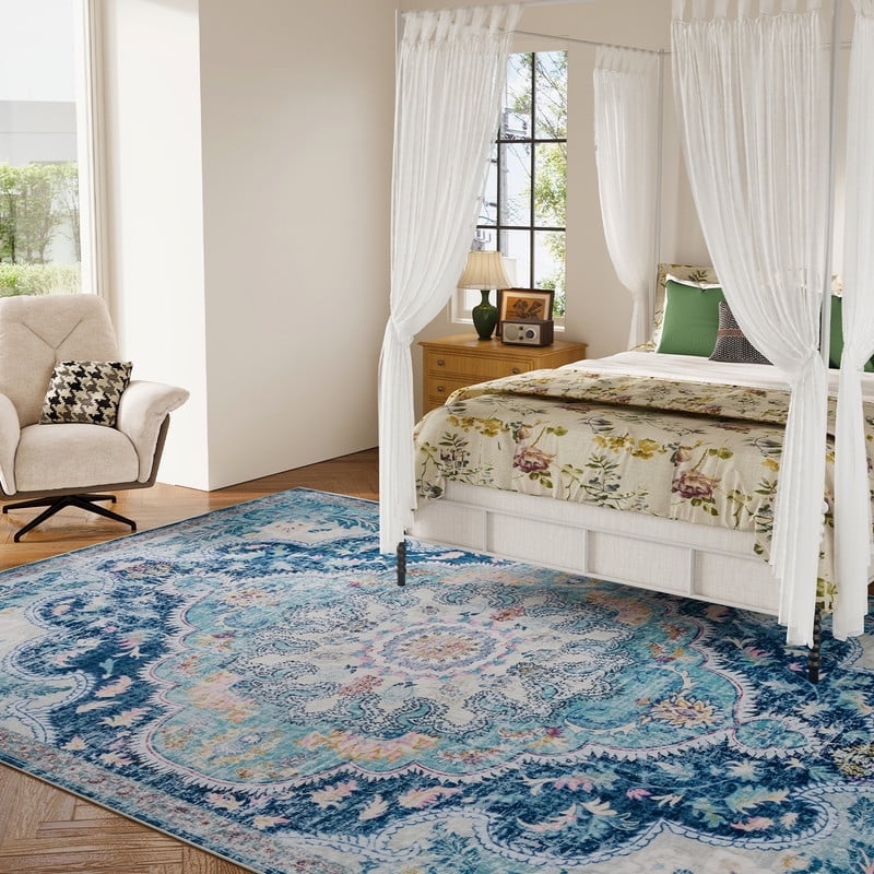 Belffin 3ftx 5ft 350Gsm Complex Pattern Area Rug Machine Washable And ...