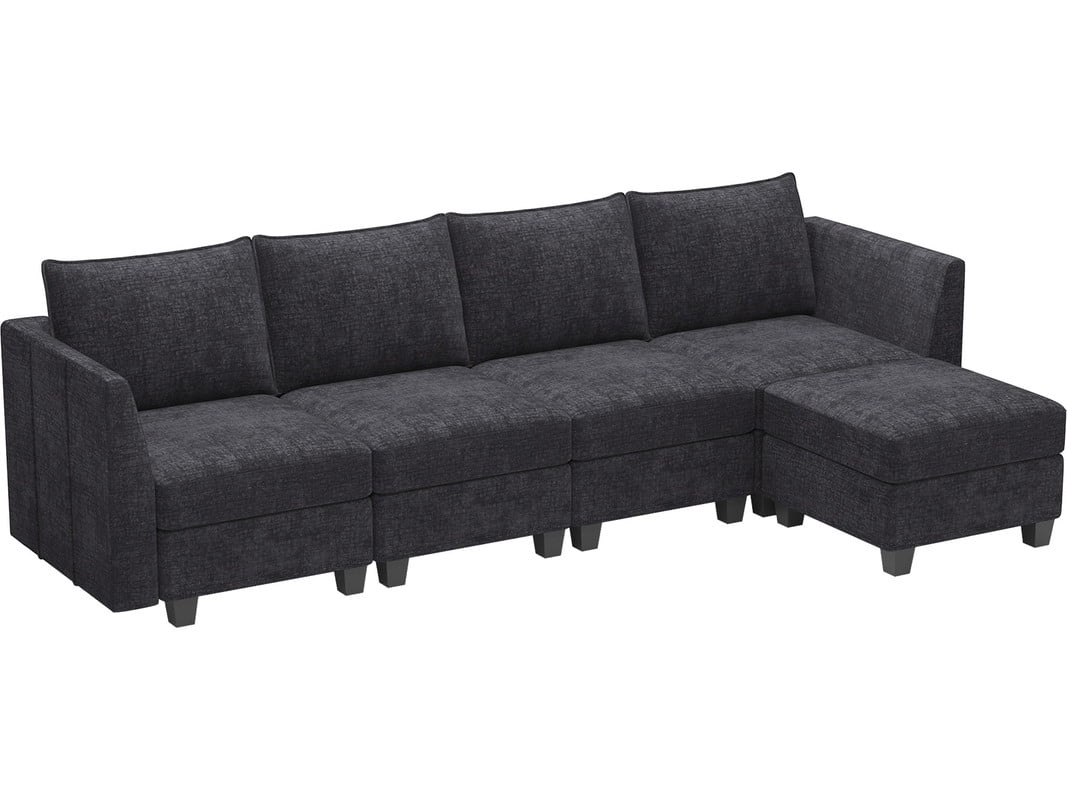 Belffin 5 pieces Chenille Modular Sectional Sofa Sectional Sleeper Sofa ...