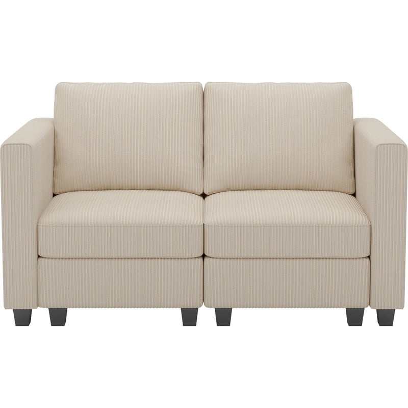 Belffin 59"D x 29.5"W x 35.11"H Corduroy Modular Sectional Sofa ...