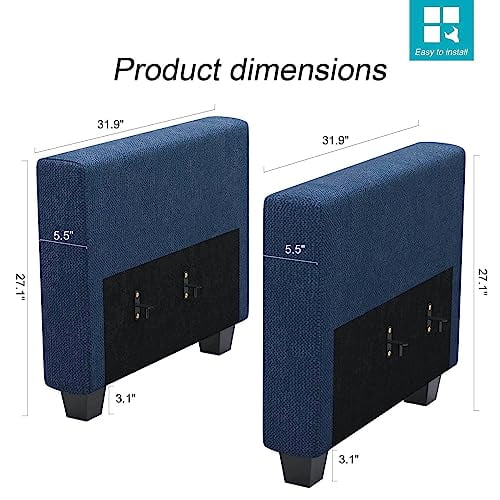 Belffin Armrest Module for Modular Sectional Sofa Couch Side Armrest ...