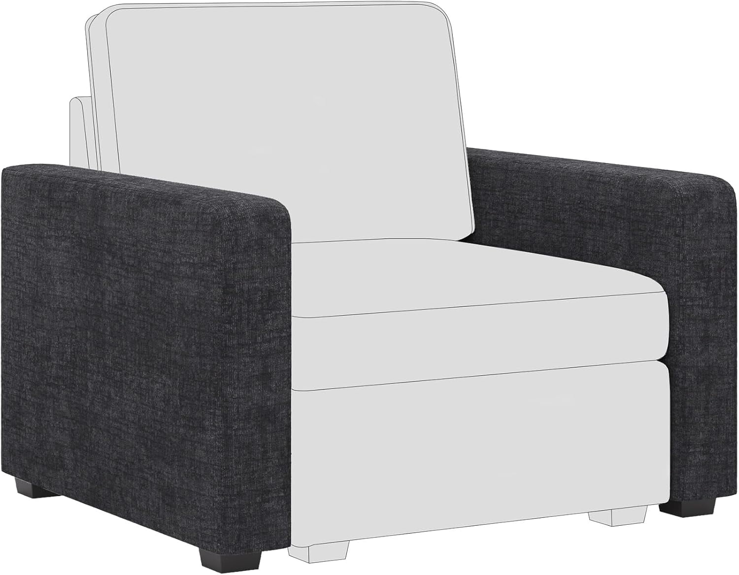 Belffin Armrest for Modular Sectional Sofa Modular Couch Armrest Part ...