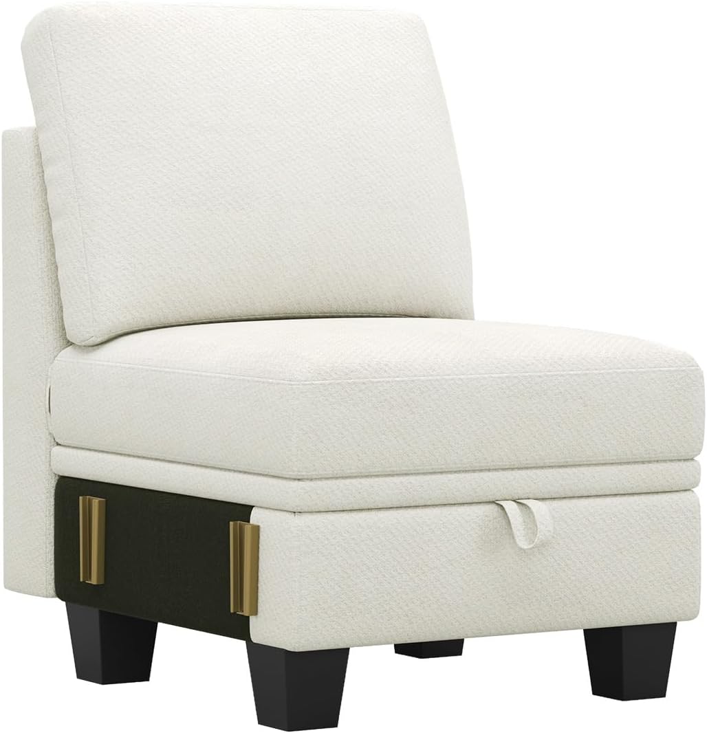 Belffin Fabric Modular Sectional Couch Armrests with Cup Holder ...
