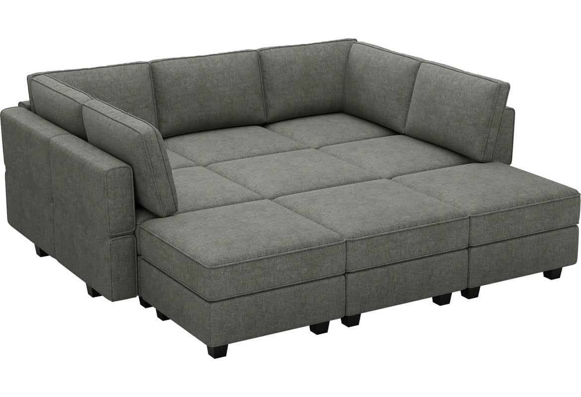 Belffin Modular Convertible Sleeper Sofa Sectional Couch Bed For Living ...