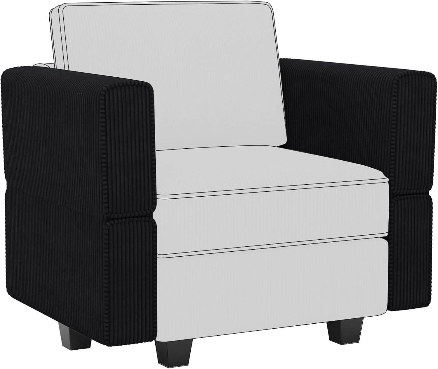 Belffin Modular Sectional Sofa Armrest Backrest Module for Modular ...