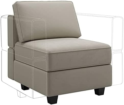 Belffin Modular Sofa Middle Module with Storage Accent Armless Chair ...