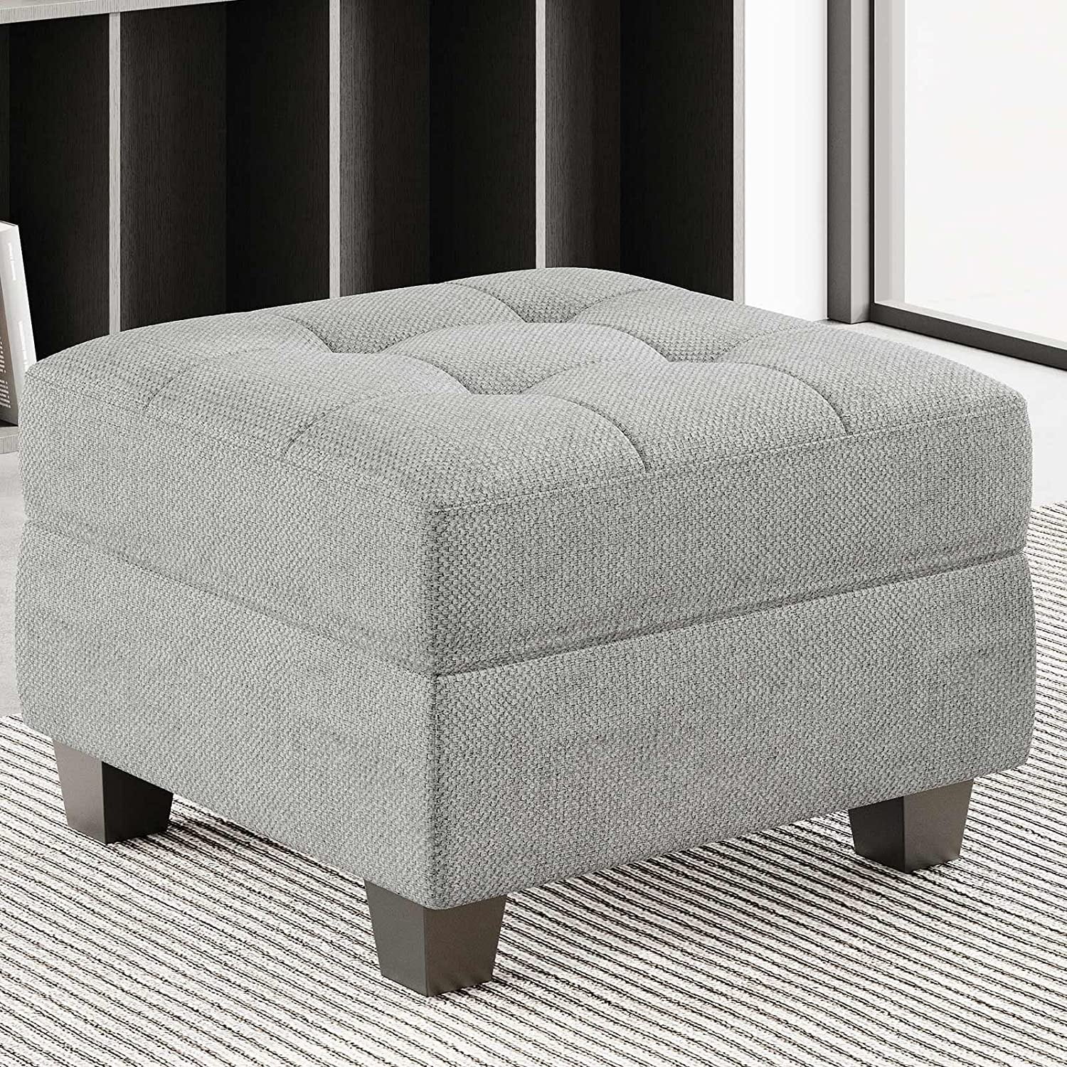 Belffin Ottoman Module with Storage for Modular Sofa Sectional Couch Cube Seat Square Storage ...