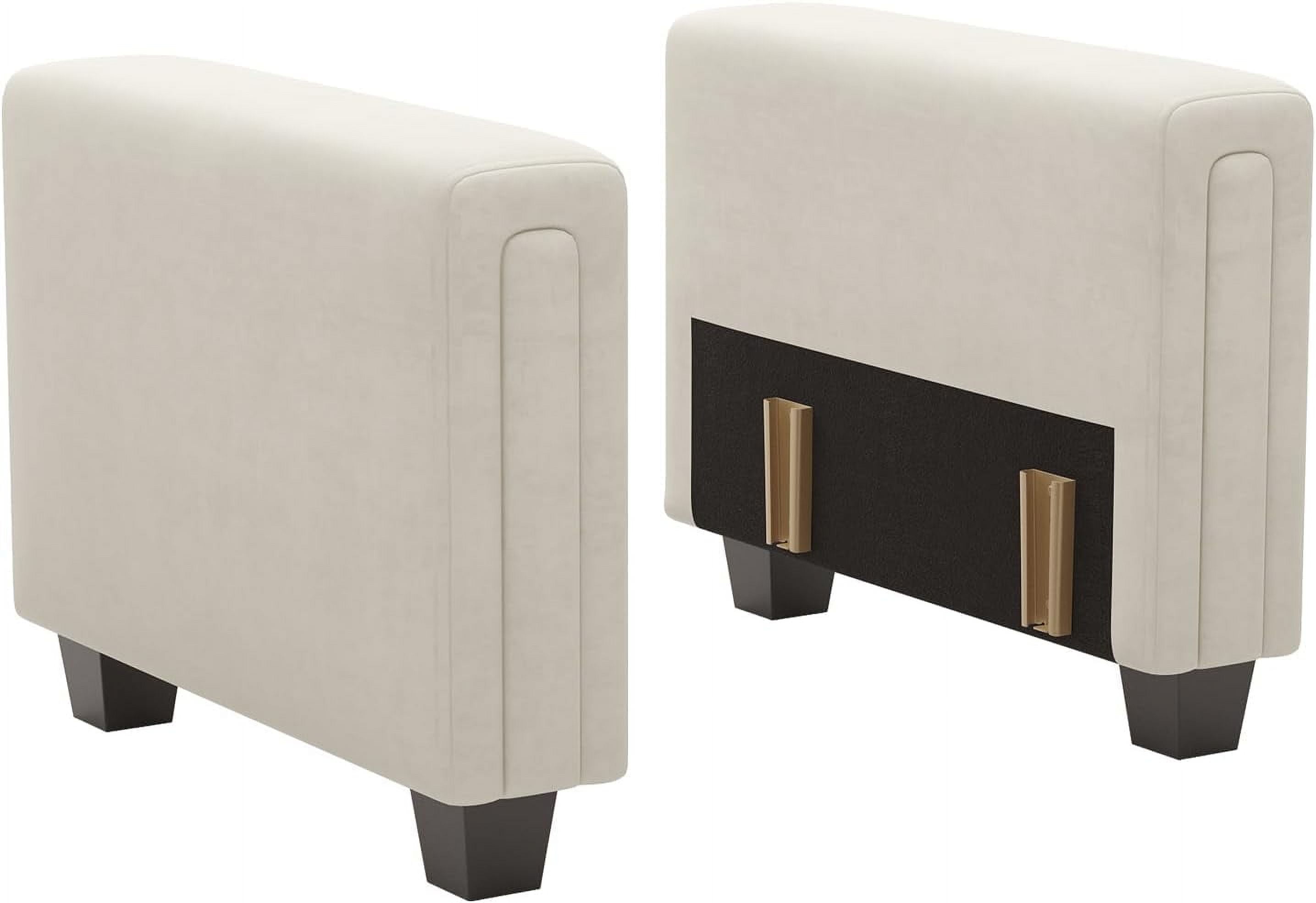 Belffin Velvet Armrest Module for Modular Sectional Sofa Couch Side ...
