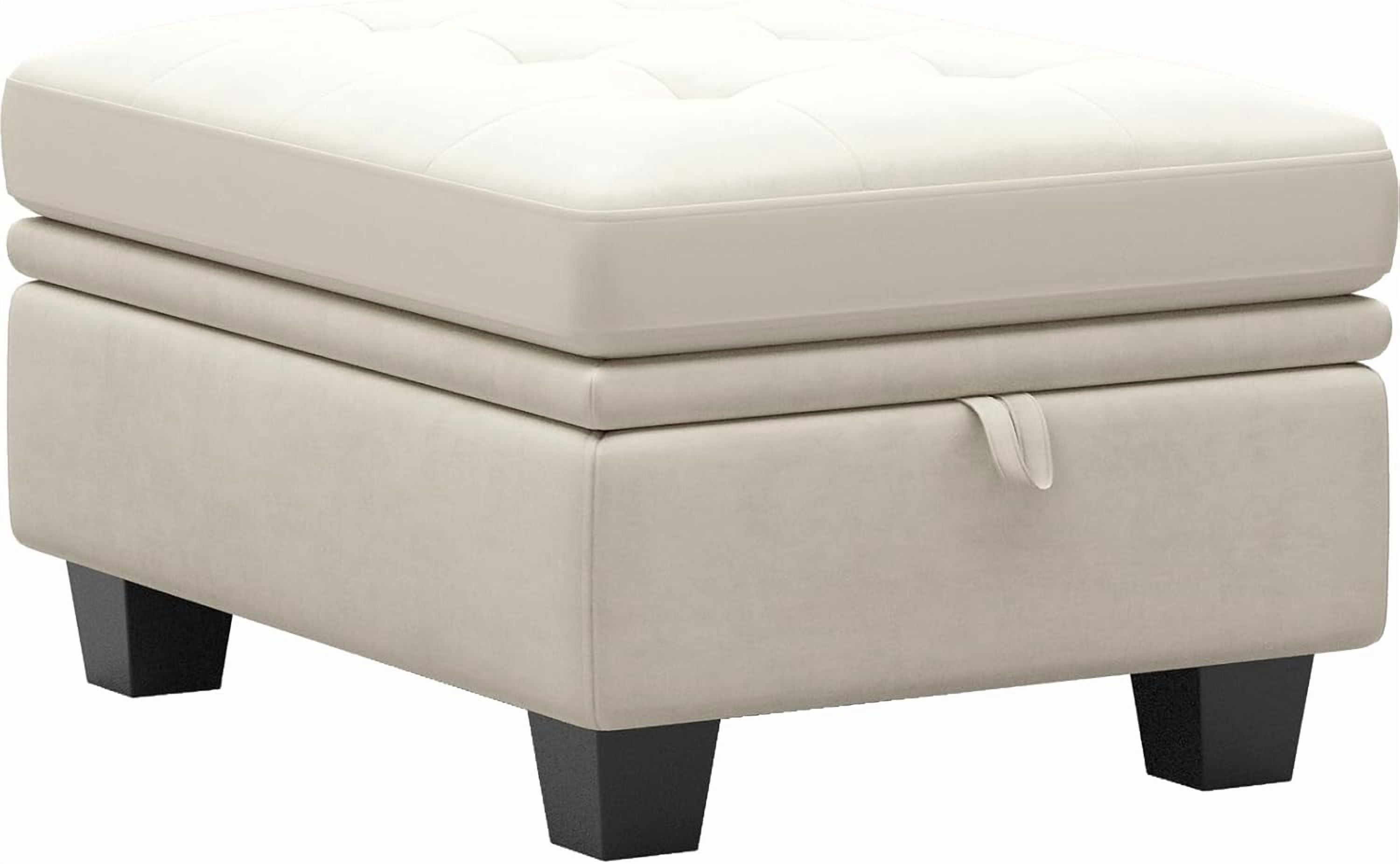 Belffin Small Storage Ottoman Module for Modular Sectional Sofa Beige ...