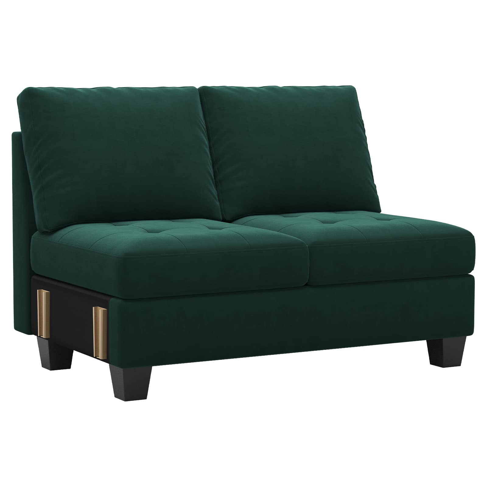 Belffin Velvet Long 2-Seat Module for Modular Sofa Sectional Couch ...
