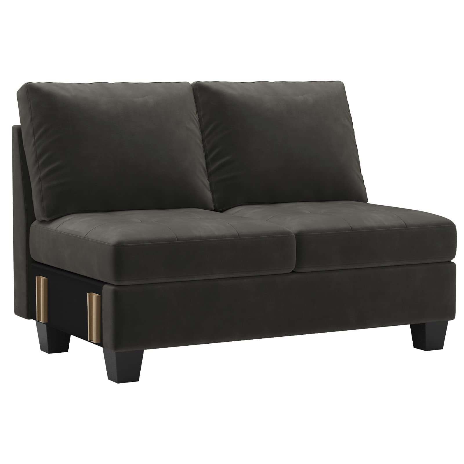 Belffin Velvet Long 2-Seat Module for Modular Sofa Sectional Couch ...