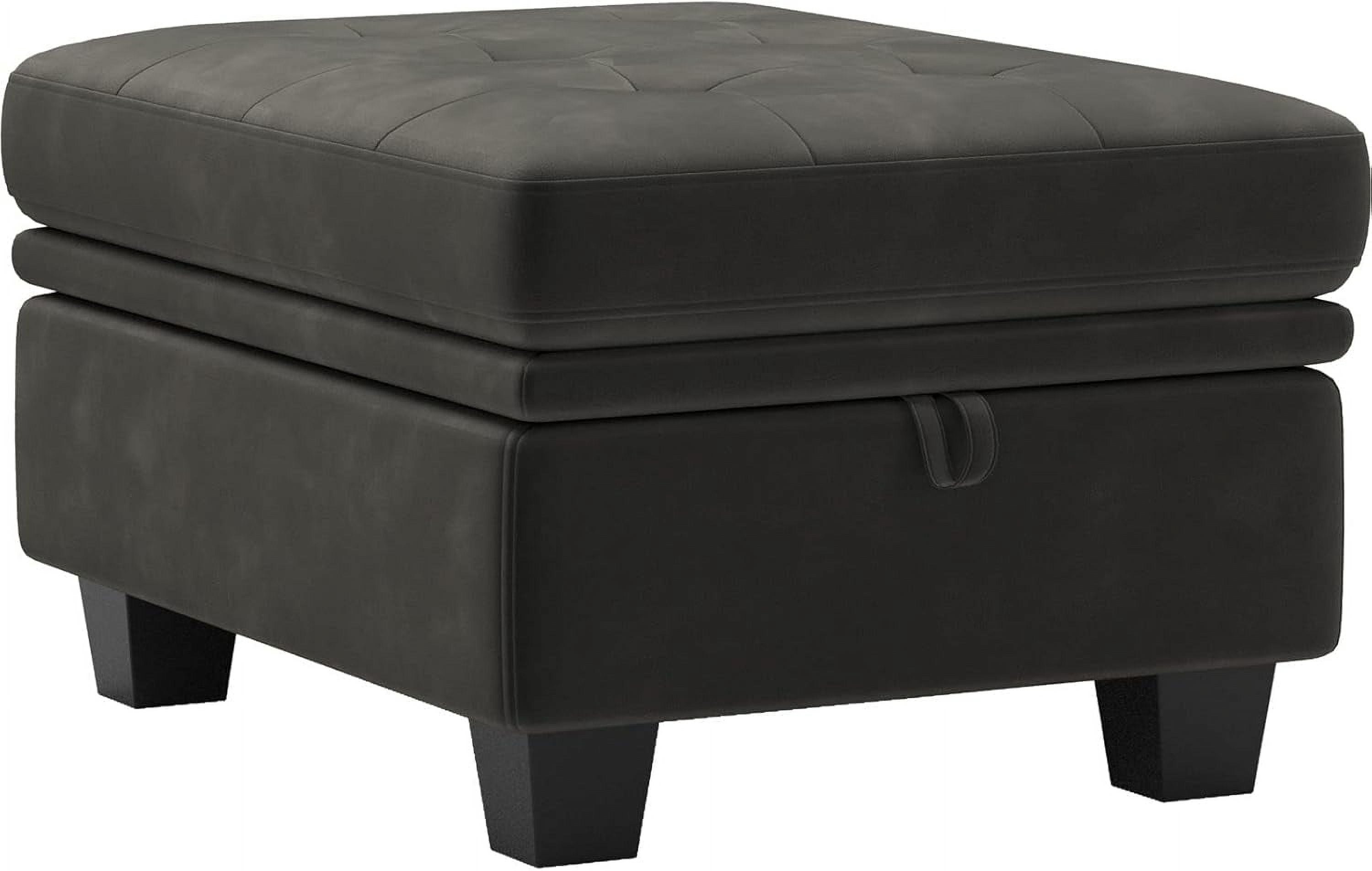 Belffin Velvet Ottoman Module with Storage for Modular Sofa Sectional Couch Rectangular Ottoman ...