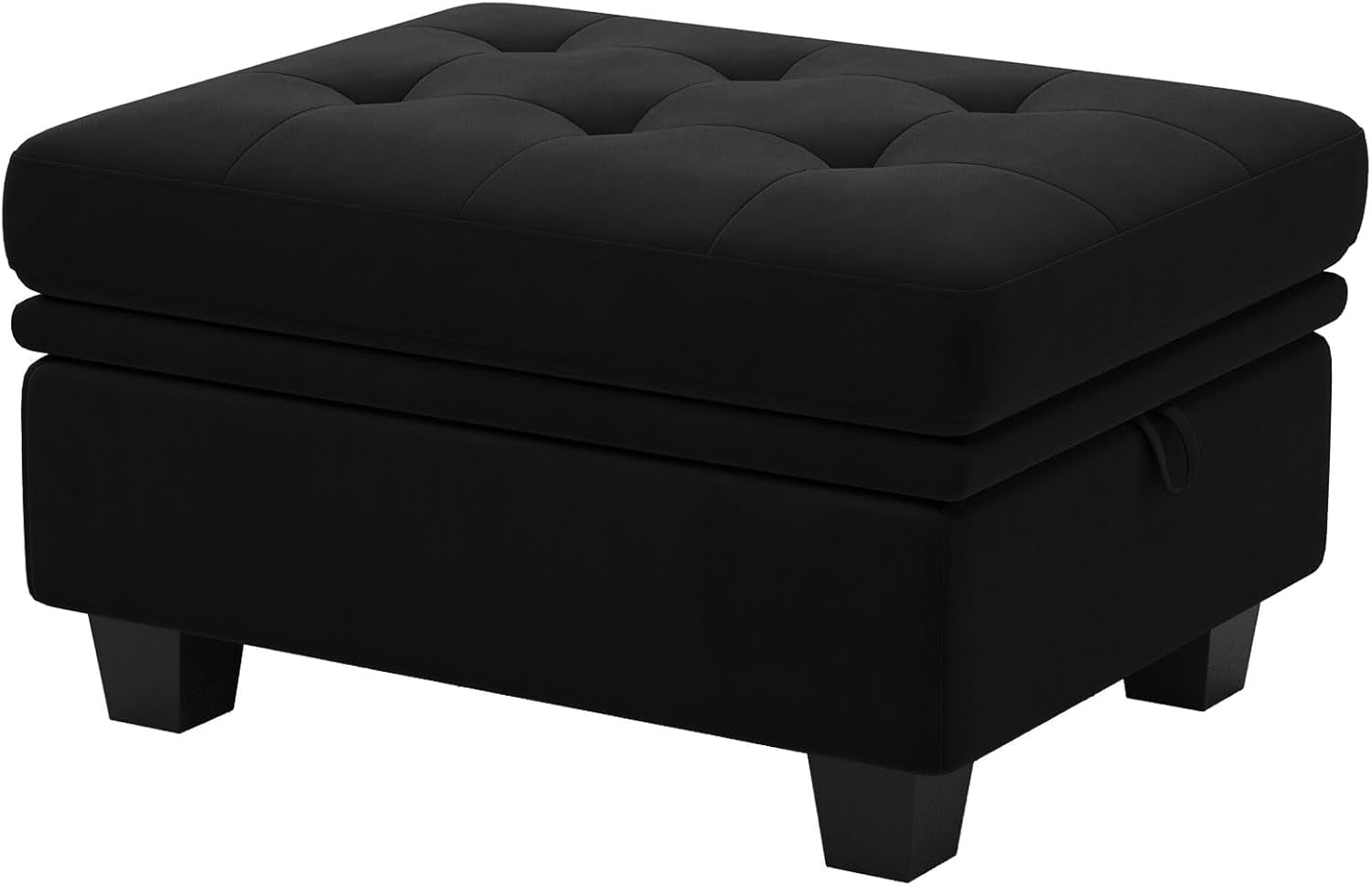 Belffin Velvet Ottoman Module with Storage for Modular Sofa Sectional Couch Rectangular Ottoman ...