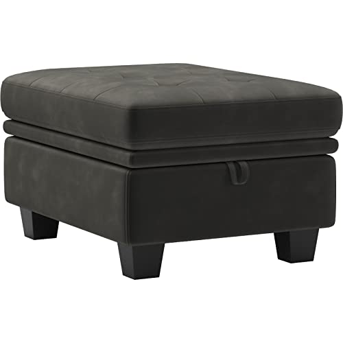Belffin Velvet Ottoman Module with Storage for Modular Sofa Sectional ...