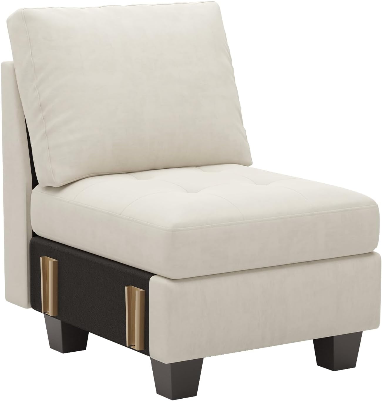 Belffin Velvet Single Seat Module for Modular Sectional Sofa Couch ...