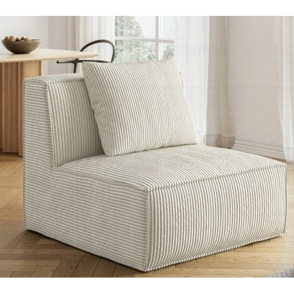 Belfin Modular Sofa, Convertible & Plush Comfort, Chenille Fabric beige ...