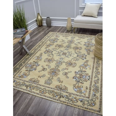 Belfort BM20C Vines Ivory scroll Transitional ivory Area Rug, 2'6"x12 ...