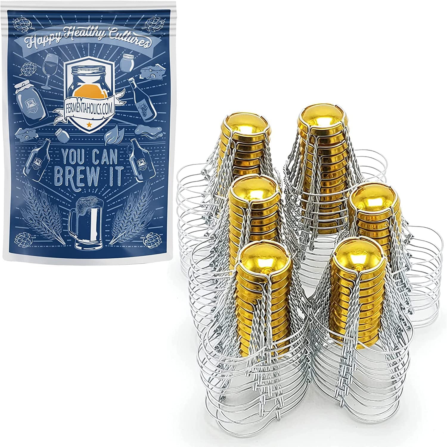 Belgian Bottle Wire Hoods 60 Pack Wire Hoods for Champagne or Beer ...