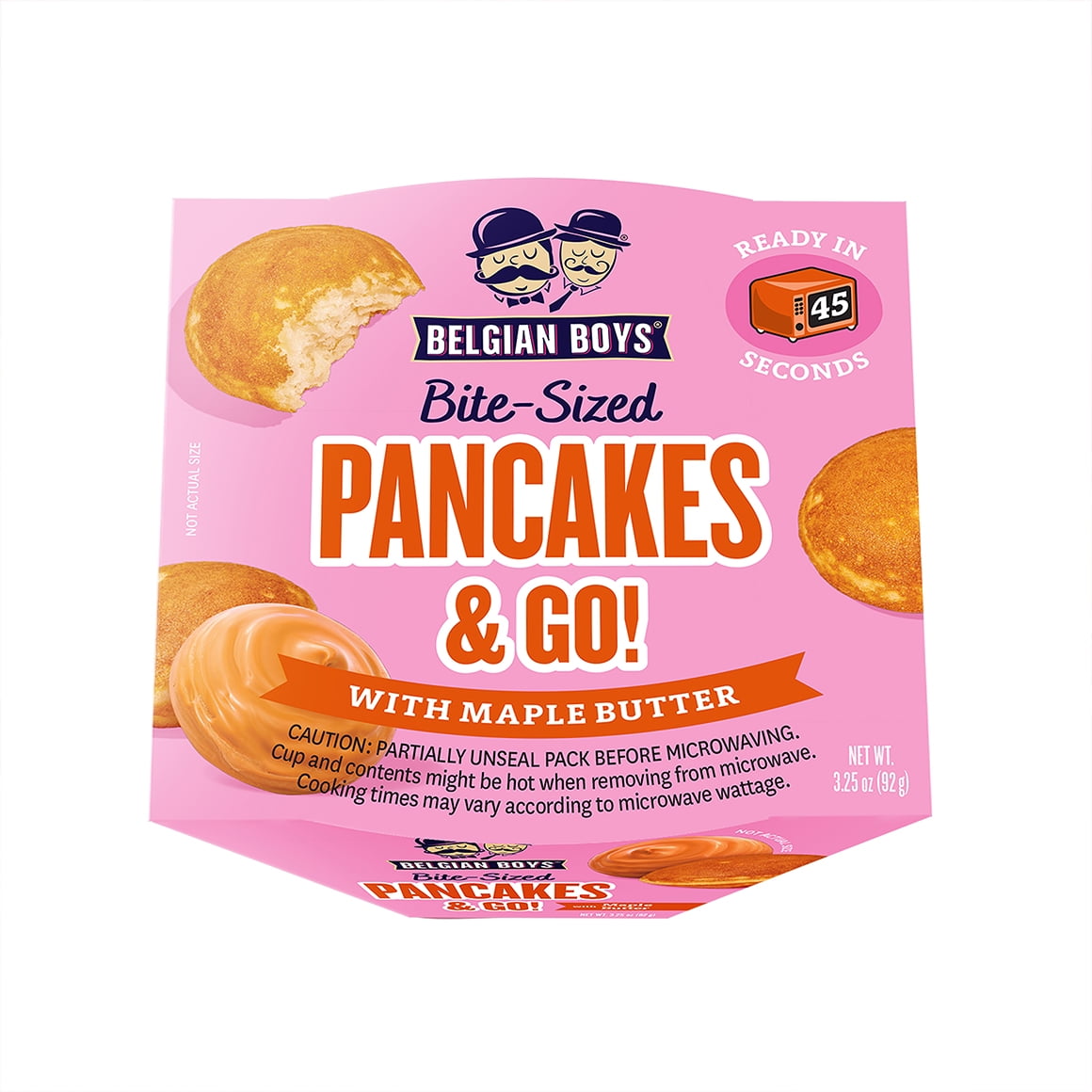 Belgian Boys Bite-Sized Pancakes & Go with Maple Butter, 3.25oz Cup (Refrigerated) - Walmart.com