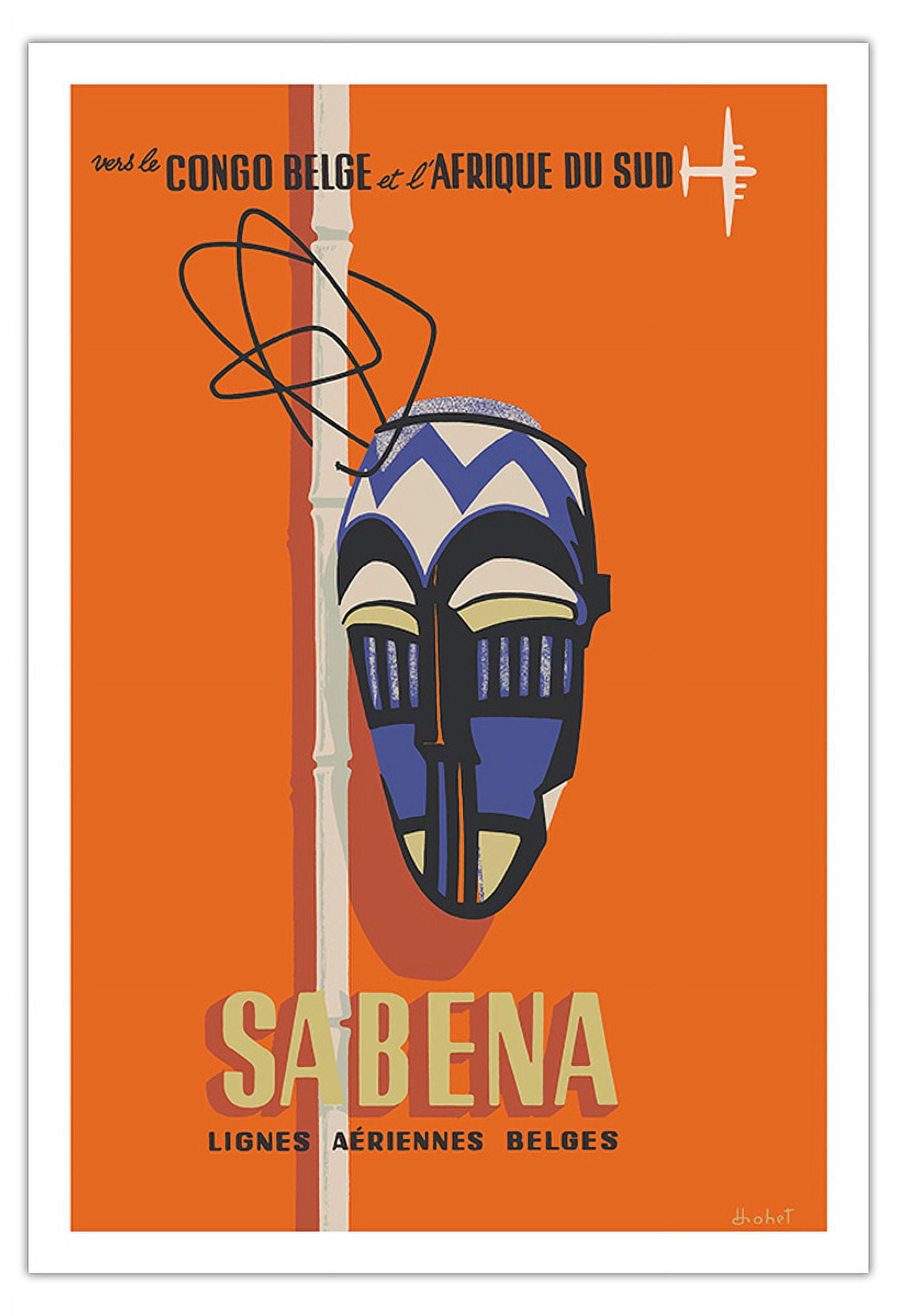 Belgian Congo - South Africa - Sabena Belgian World Airlines - Vintage ...