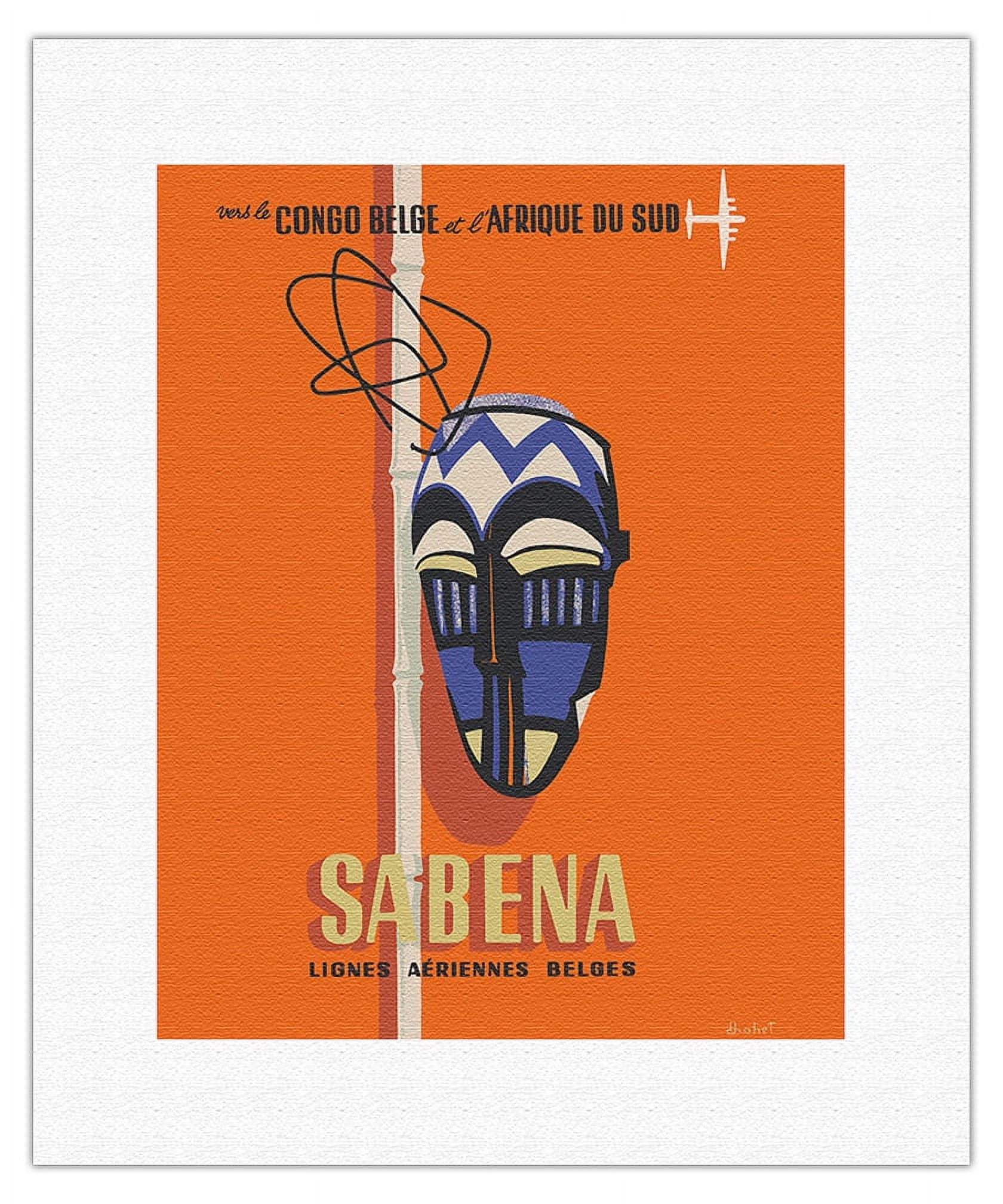 Belgian Congo - South Africa - Sabena Belgian World Airlines - Vintage ...