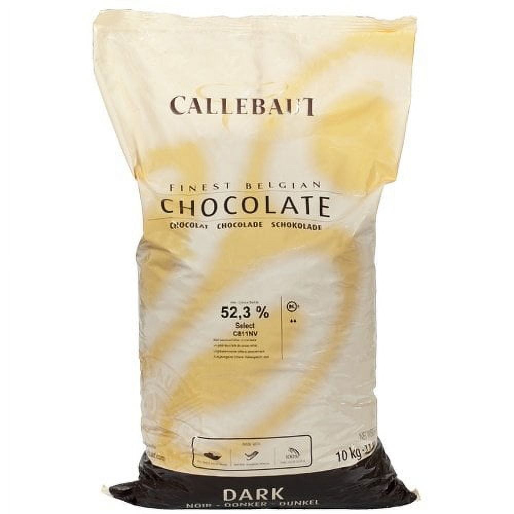 Belgian Dark Chocolate Baking Callets (Chips) - 52.3 % - 1 bag, 22 lbs ...