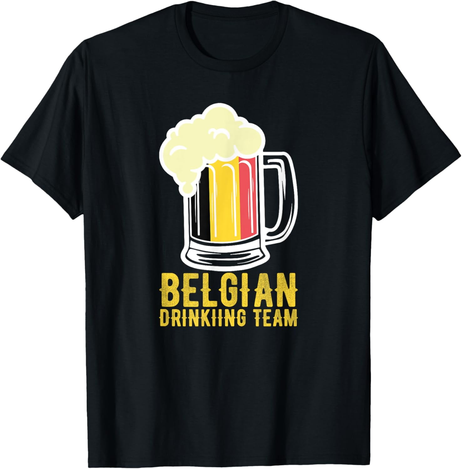 Belgian Drinking Team Beer Festival Belgium Oktoberfest T-Shirt men and women can wear, black ...