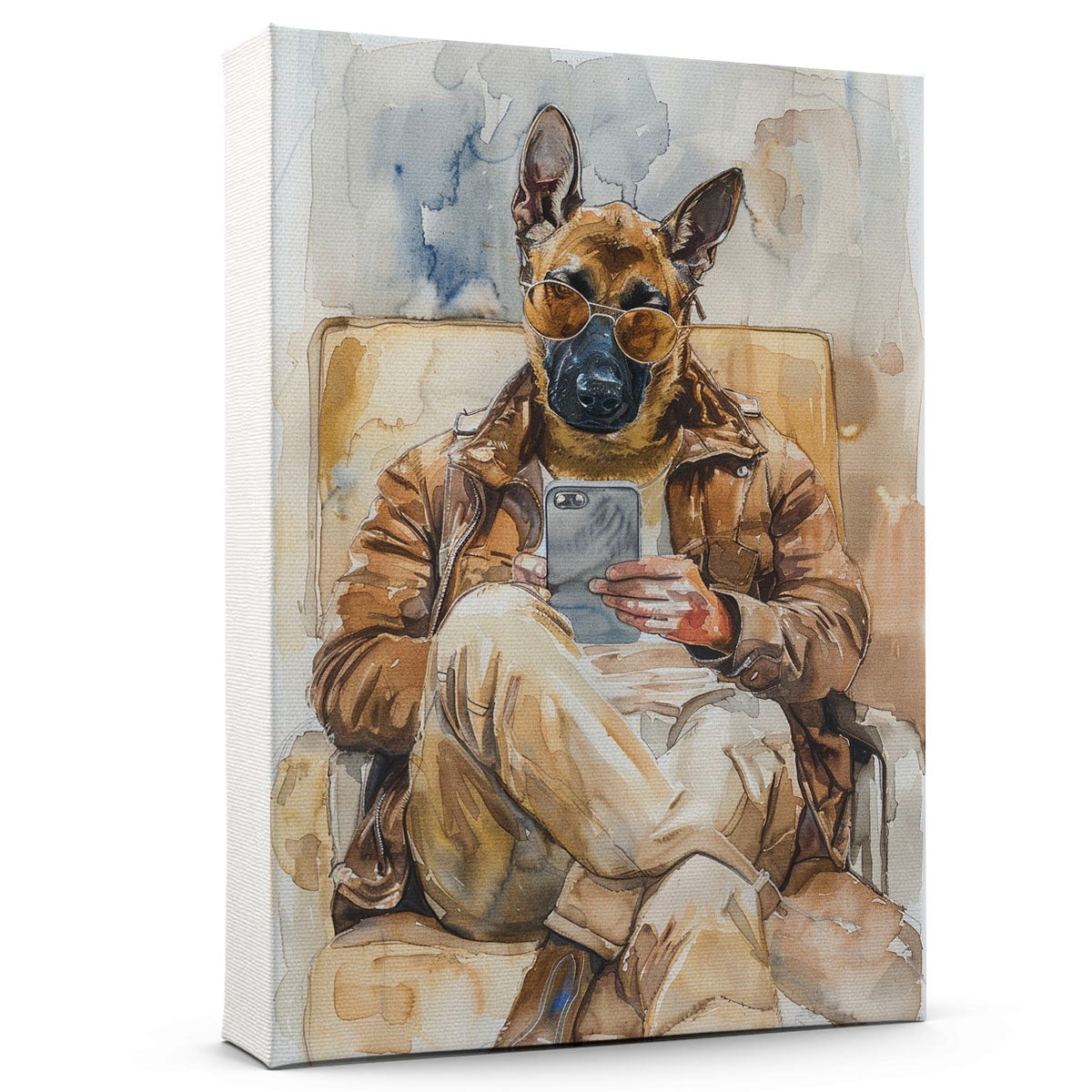 Belgian Malinois Dog Siting On Toilet Poster Unframe, Belgian Malinois ...