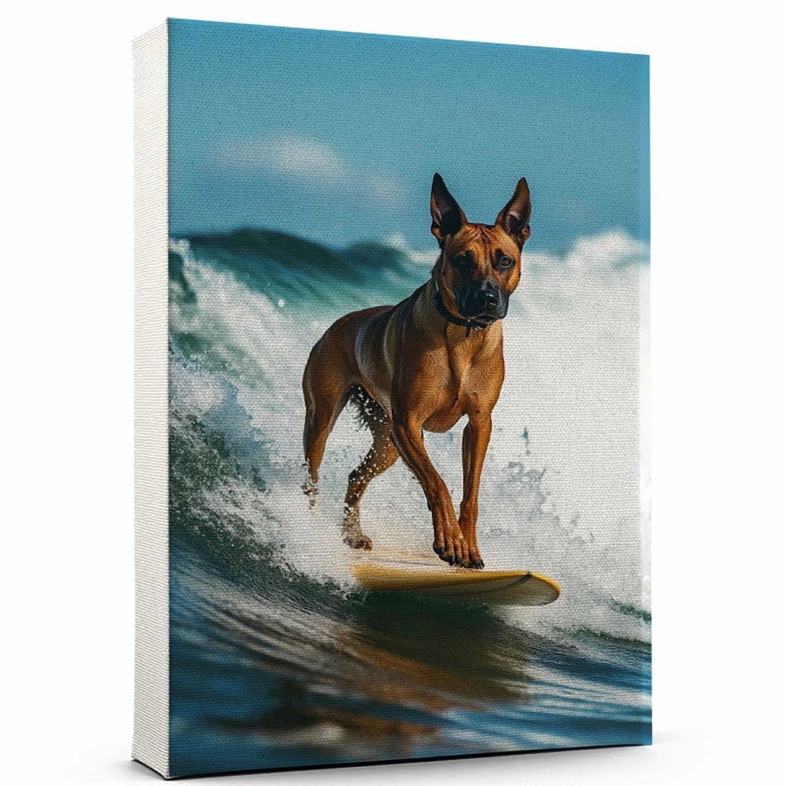 Belgian Malinois Dog Stretched Canvas Size 8x12 Surfboard Canvas ...