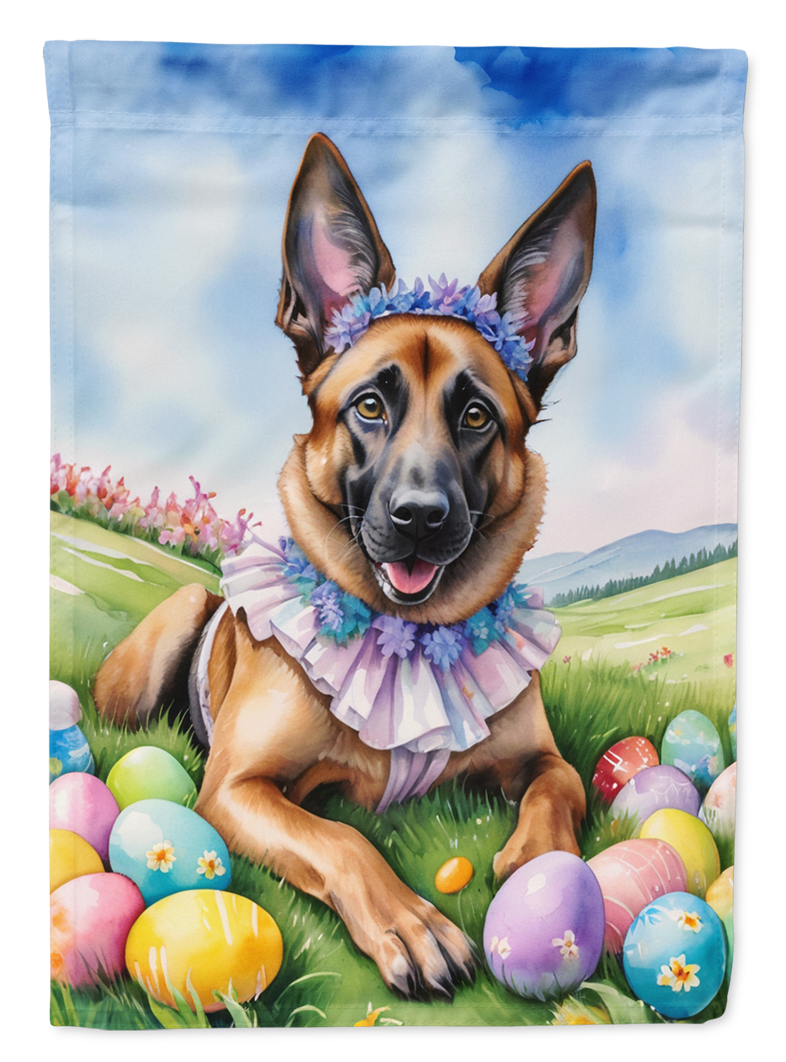 Belgian Malinois Easter Egg Hunt House Flag 28 in x 40 in - Walmart.com