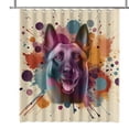 Belgian Malinois Portrait Watercolor Vintage Retro Styles Shower ...