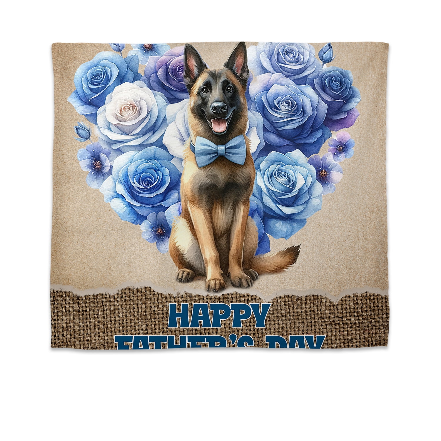 Belgian Malinois Proud Dad Happy Father's Day Tapestry Sheepdog Dog ...