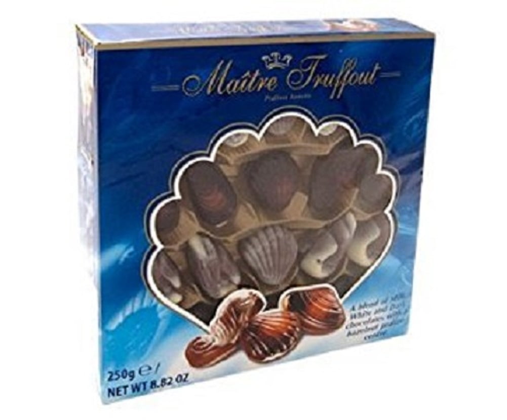 Belgian Chocolate Seashell Pralines with Hazelnut Filling, 250g ...