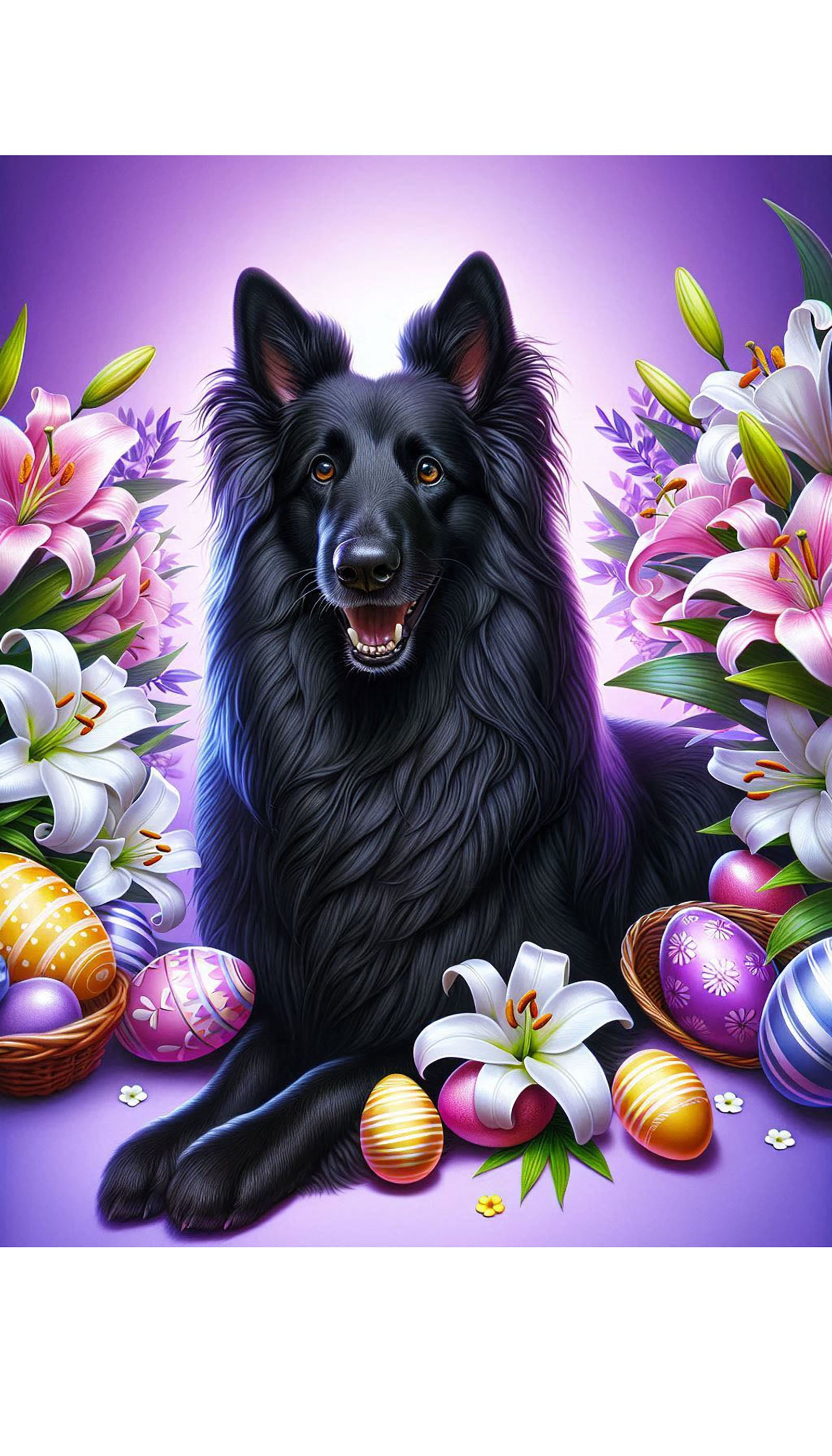 Belgian Sheepdog - Best of Breed DCR Easter Holiday Outdoor Garden Flag ...