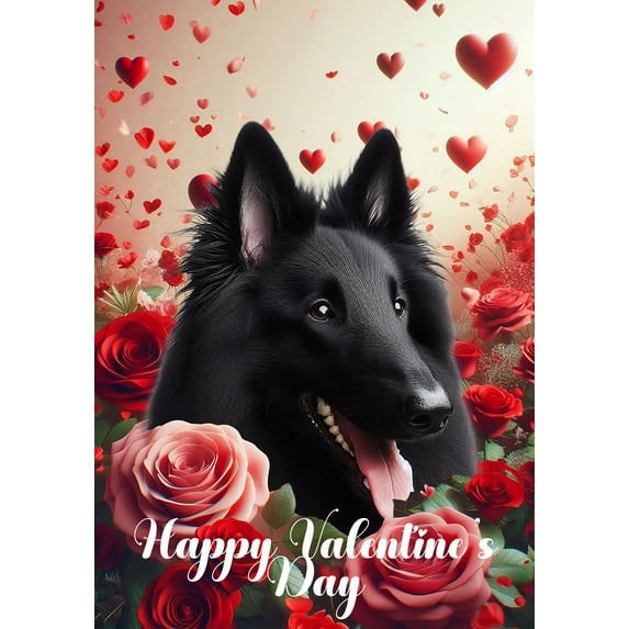 Belgian Sheepdog - Best of Breed Valentines Day Outdoor House Flag 28 ...