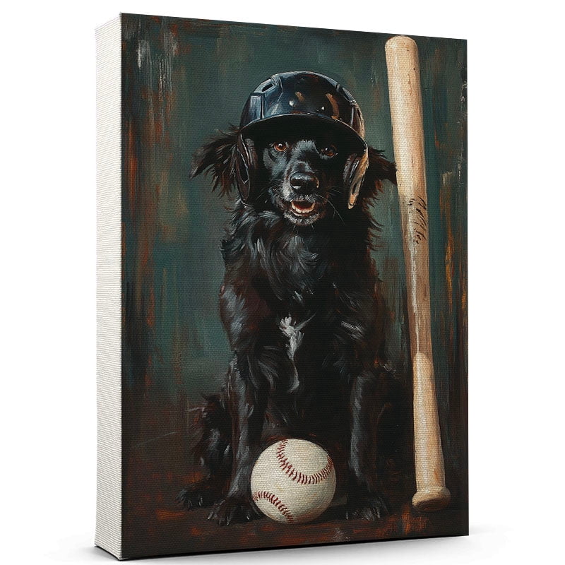Belgian Sheepdog Cute Dog Baseball Stretched Canvas Size 8x12 – Retro ...