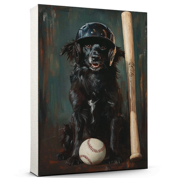 Belgian Sheepdog Cute Dog Baseball Stretched Canvas Size 8x12 – Retro ...