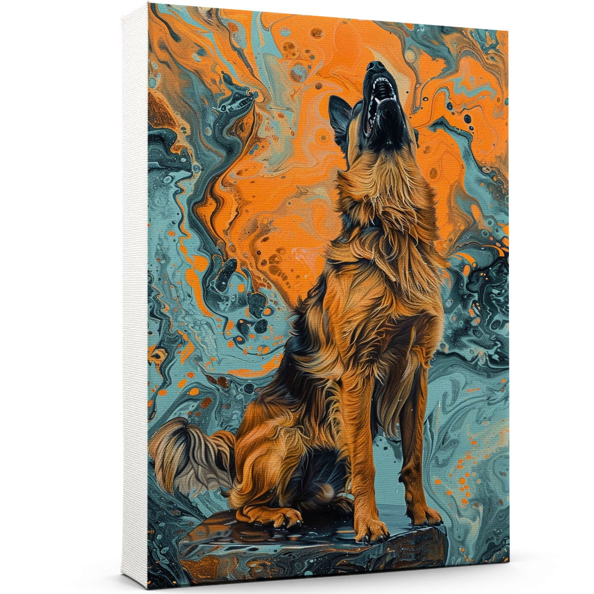 Belgian Sheepdog Dog Art Print Poster - Belgian Sheepdog Dog Canvas ...