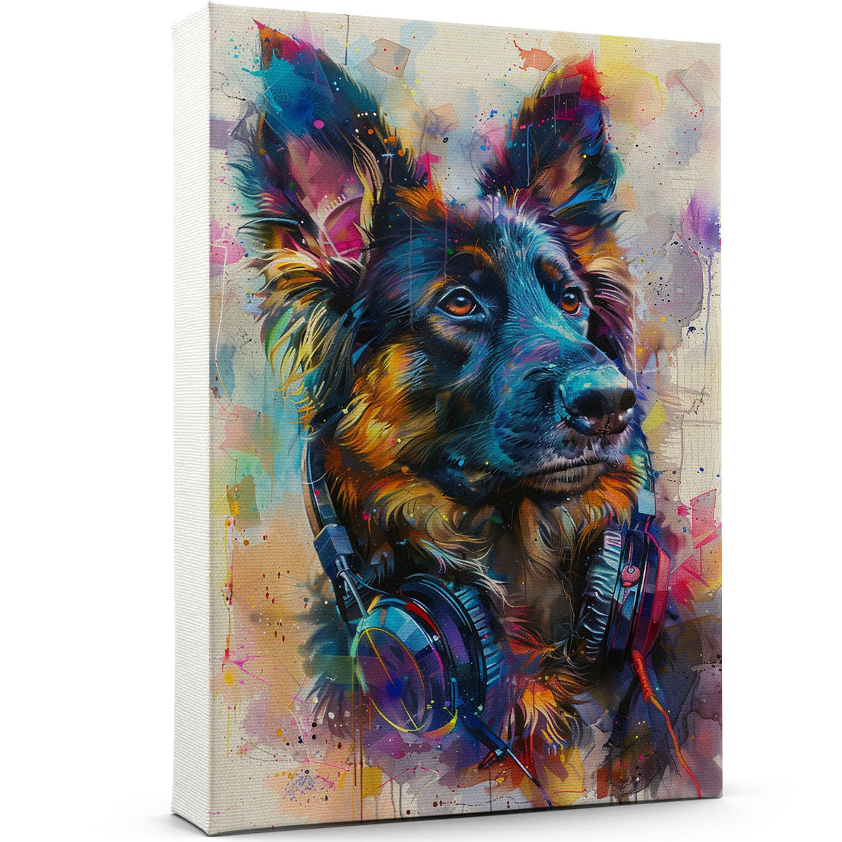 Belgian Sheepdog Headphone Wall Art Dog Wall Poster, Belgian Sheepdog ...
