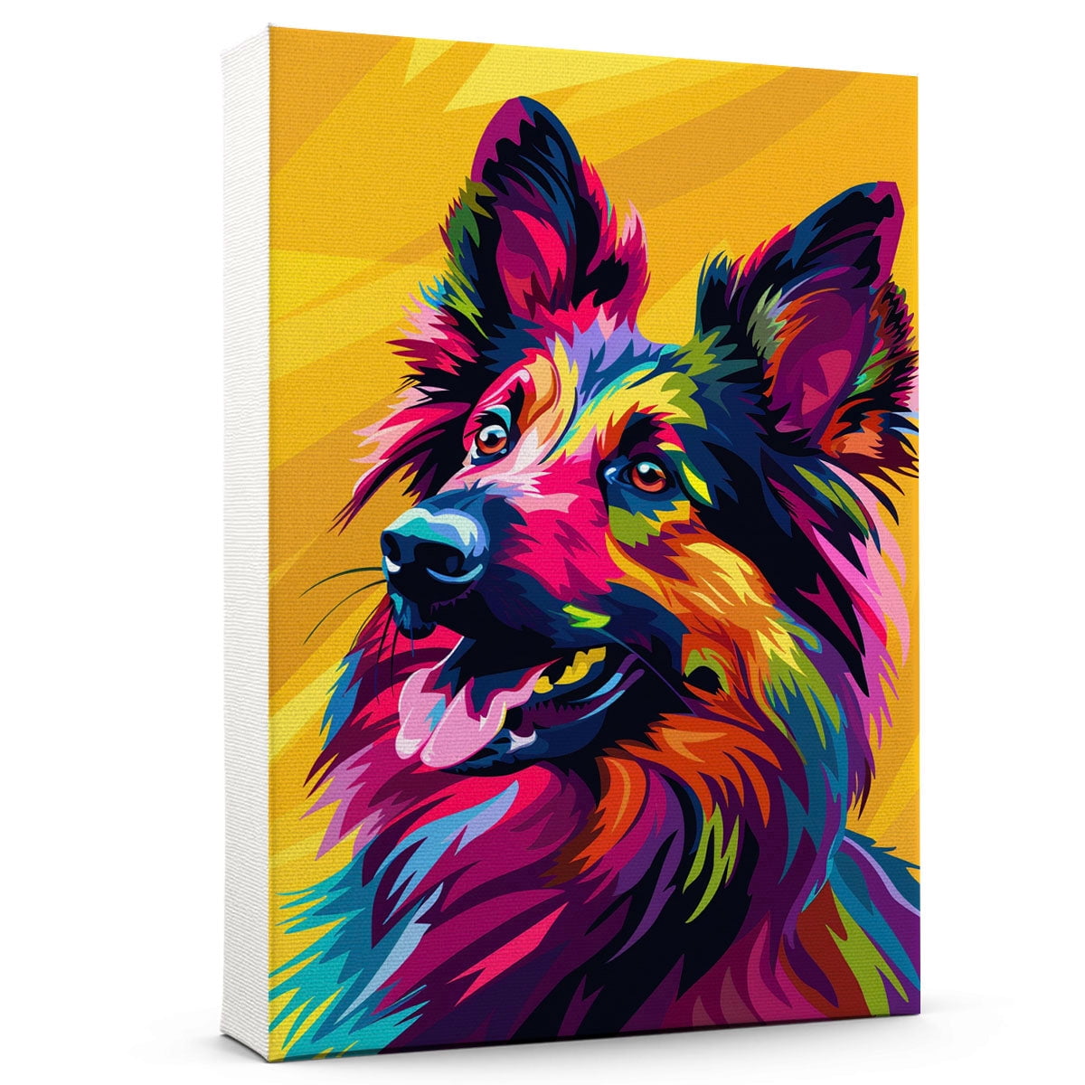 Belgian Sheepdog Poster Wall Art - Colorful Dog Canvas Wall Art For ...