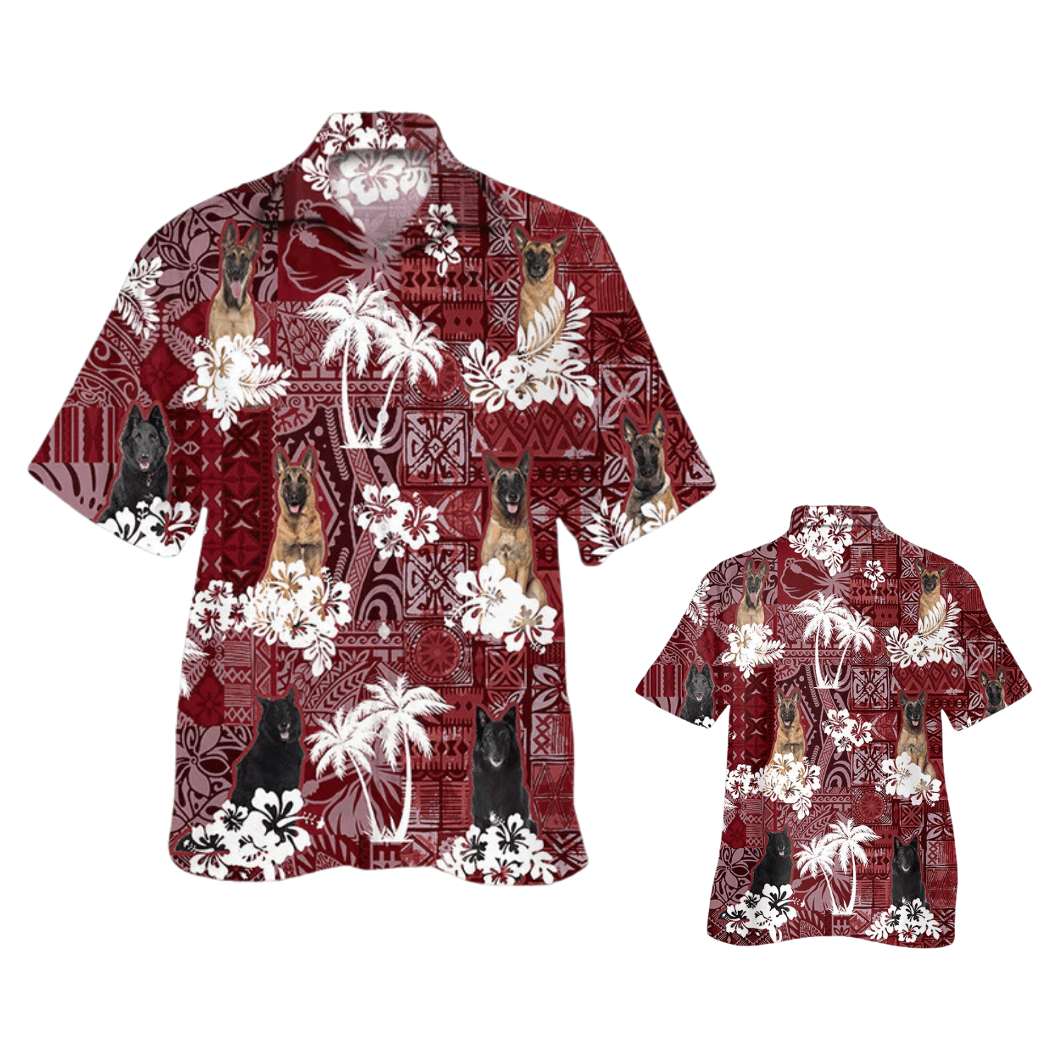 Belgian Shepherd Hawaiian Shirt, Cool Dog In Hawaiian Shirt For Men ...