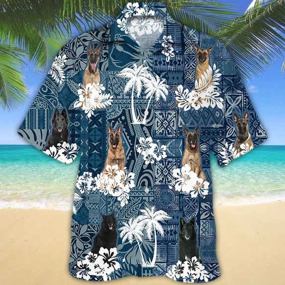 Belgian Shepherd Hawaiian Shirt, Hawaiian Dog Shirt For Men, Dog ...
